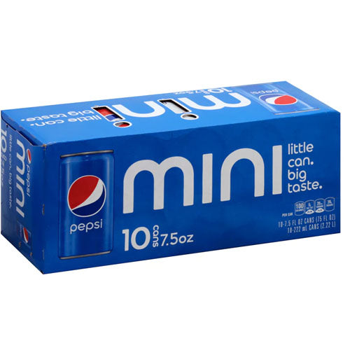 PEPSI MINI SODA 10 PACK / 75 FL OZ – Brooklyn Fare