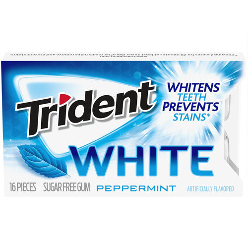 TRIDENT WHITE PEPPERMINT SUGAR FREE GUM / 16 CT – Brooklyn Fare