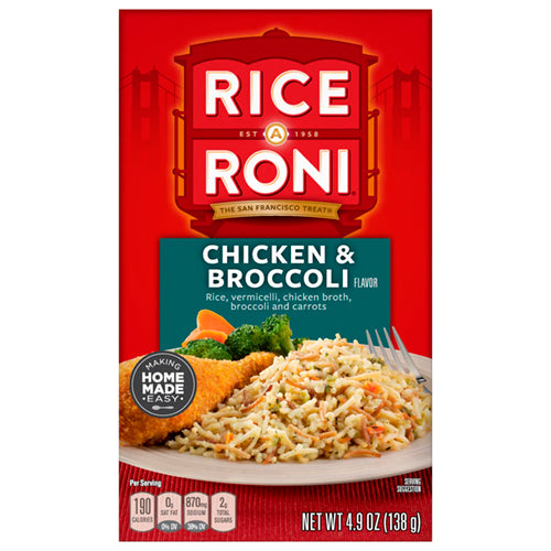 RICE A RONI CHICKEN BROCCOLI RICE FLAVOR / 4.9 OZ – Brooklyn Fare