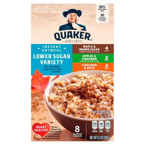 QUAKER INSTANT OATMEAL LOW SUGAR VARIATY PACK / 9.3 OZ – Brooklyn Fare