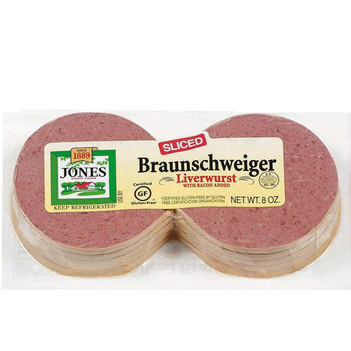 JONES SLICED BRUNSCHWEIGER LIVERWURST SAUSAGE / 8 OZ – Brooklyn Fare