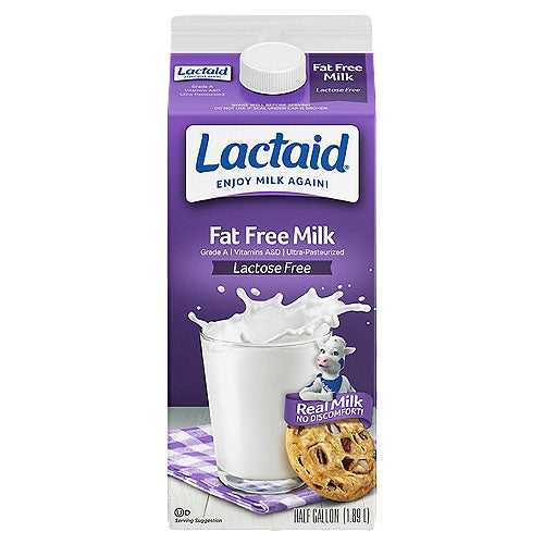 LACTAID LACTOSE FREE FAT FREE MILK / 64 FL OZ – Brooklyn Fare