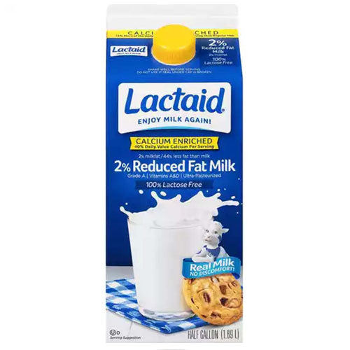 LACTAID LACTOSE FREE 2% REDUCED FAT MILK WITH CALCIUM / 64 FL OZ ...