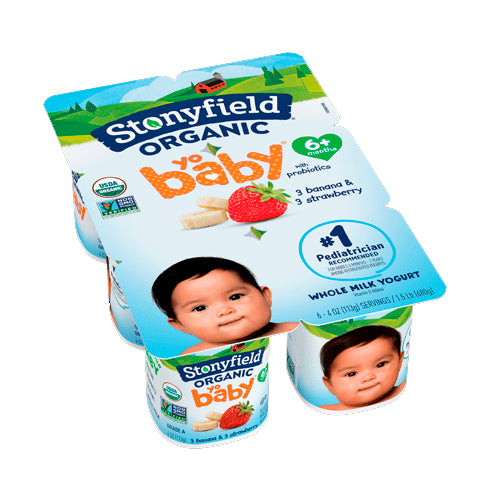 STONYFIELD ORGANIC YOBABY BANANA STRAWBERRY YOGURT / 16 OZ – Brooklyn Fare