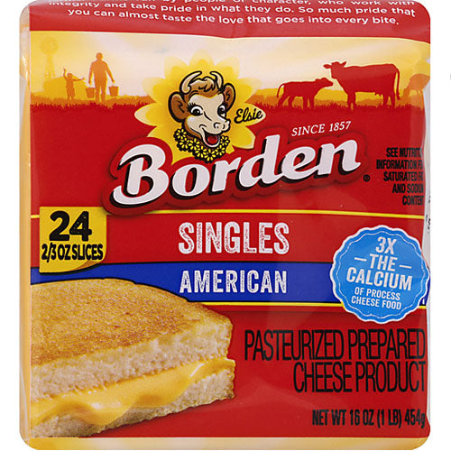 BORDEN SINGLES YELLOW AMERICAN CHEESE / 16 OZ – Brooklyn Fare