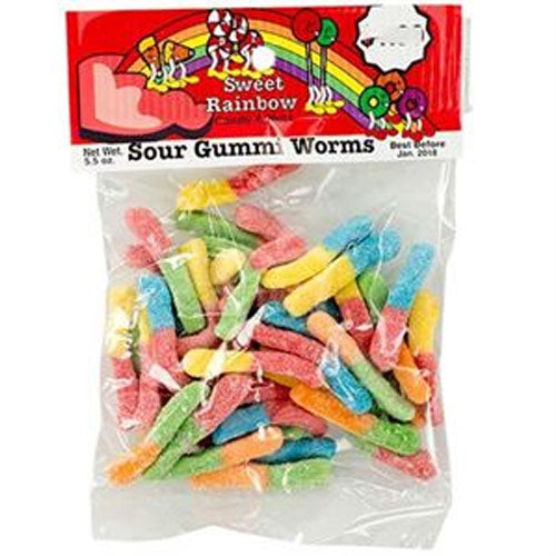 SWEET RAINBOW GUMMY WORMS / 5 OZ – Brooklyn Fare