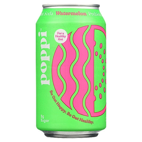 POPPI WATERMELON PREBIOTIC SODA / 12 FL OZ – Brooklyn Fare