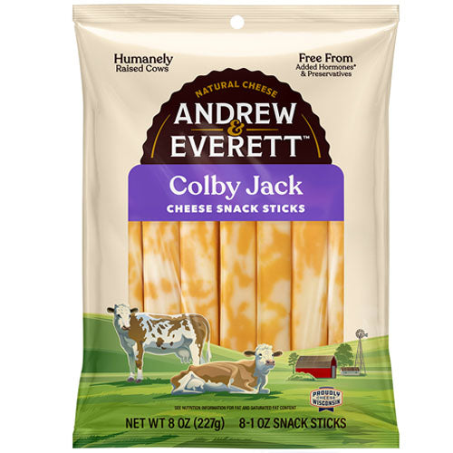 ANDREW & EVERETT COLBY JACK - CHEESE SNACK STICKS / 8 OZ – Brooklyn Fare