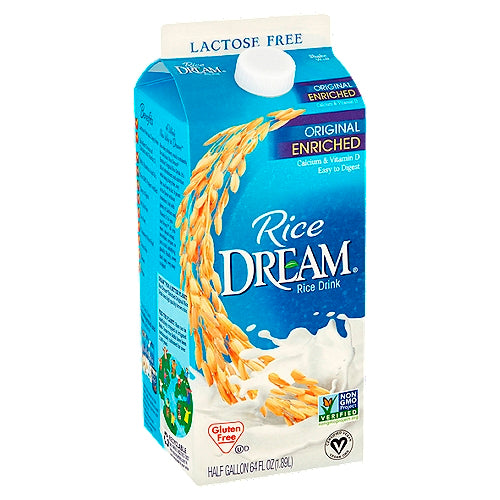 RICE DREAM MILK ORIGINAL ENRICHED LACTOSE FREE GLUTEN FREE NON GMO / 6 ...