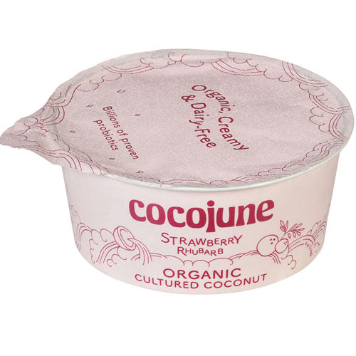 COCOJUNE STRAWBERRY RHUBARB ORGANIC CULTURED COCONUT / 4 OZ – Brooklyn Fare