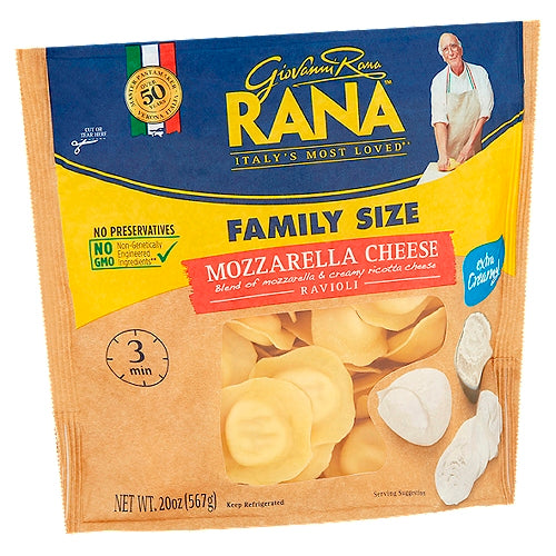 GIOVANNI RANA MOZZARELLA CHEESE RAVIOLI 3 MINUTES / 20 OZ – Brooklyn Fare