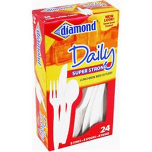 DIAMOND CUTLERY FORKS SPOONS KNIVE / 24 CT – Brooklyn Fare